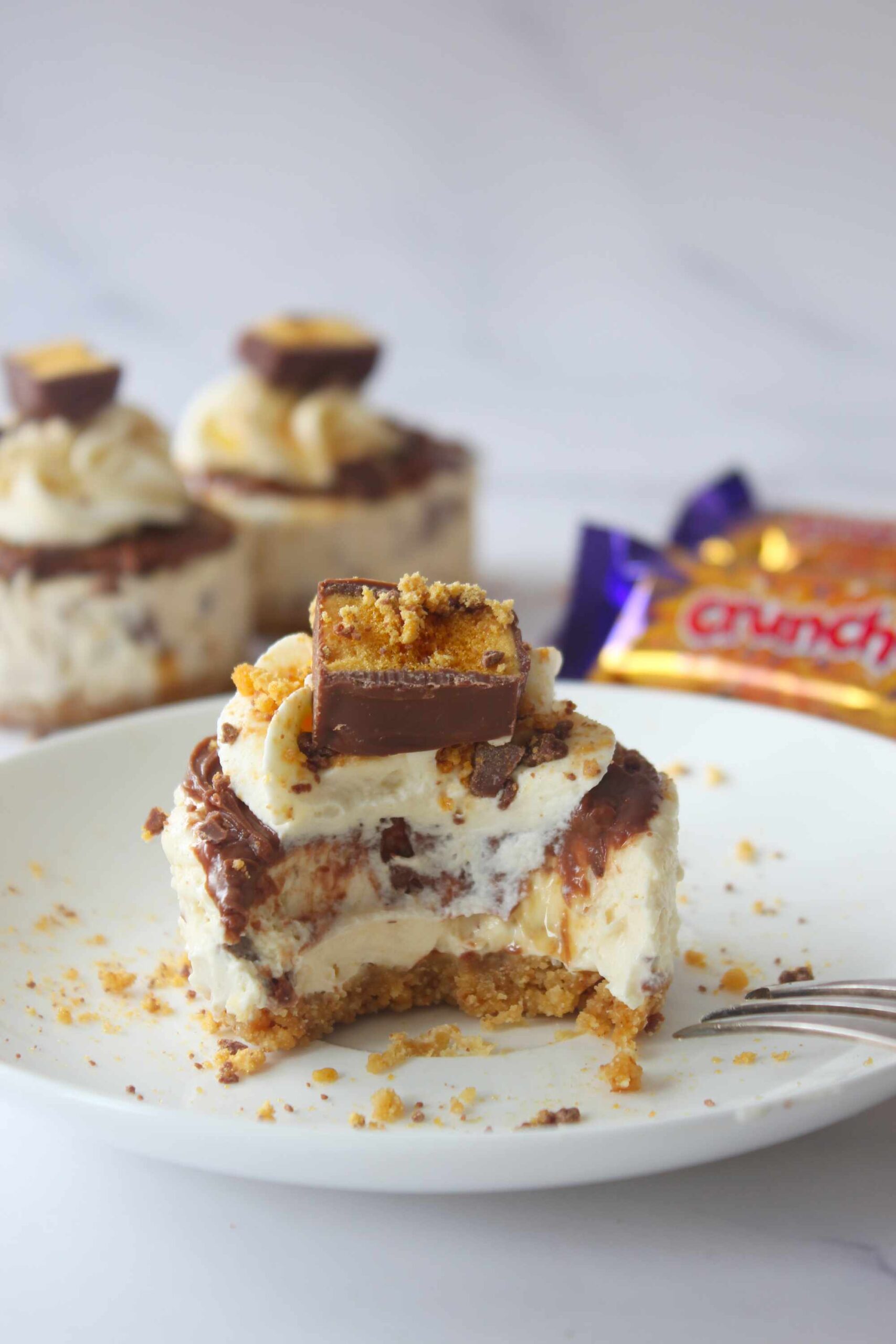 Mini Crunchie Cheesecake
