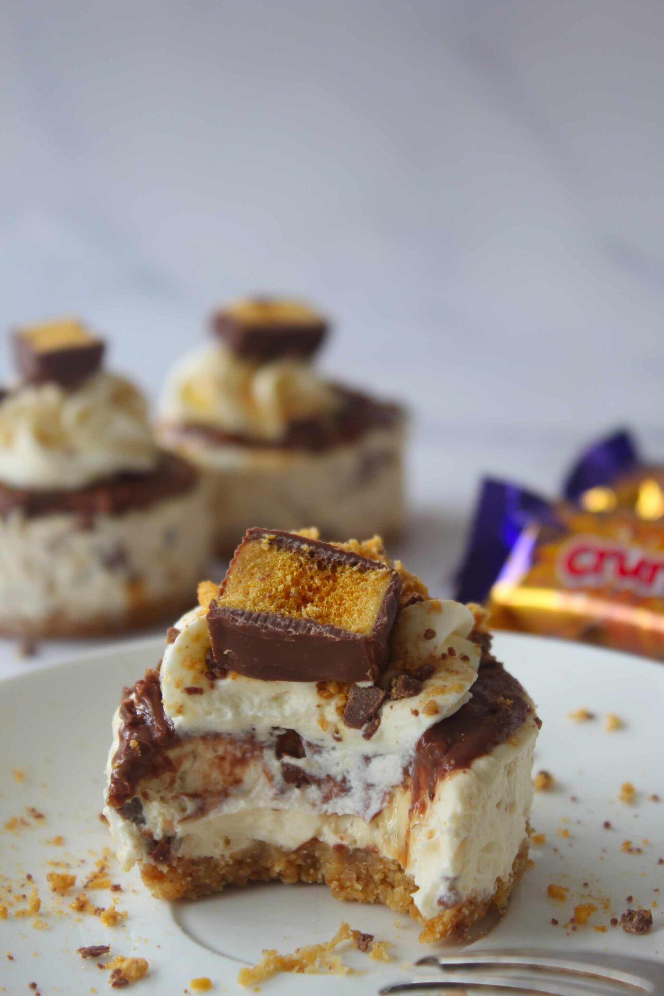 Mini Crunchie Cheesecake