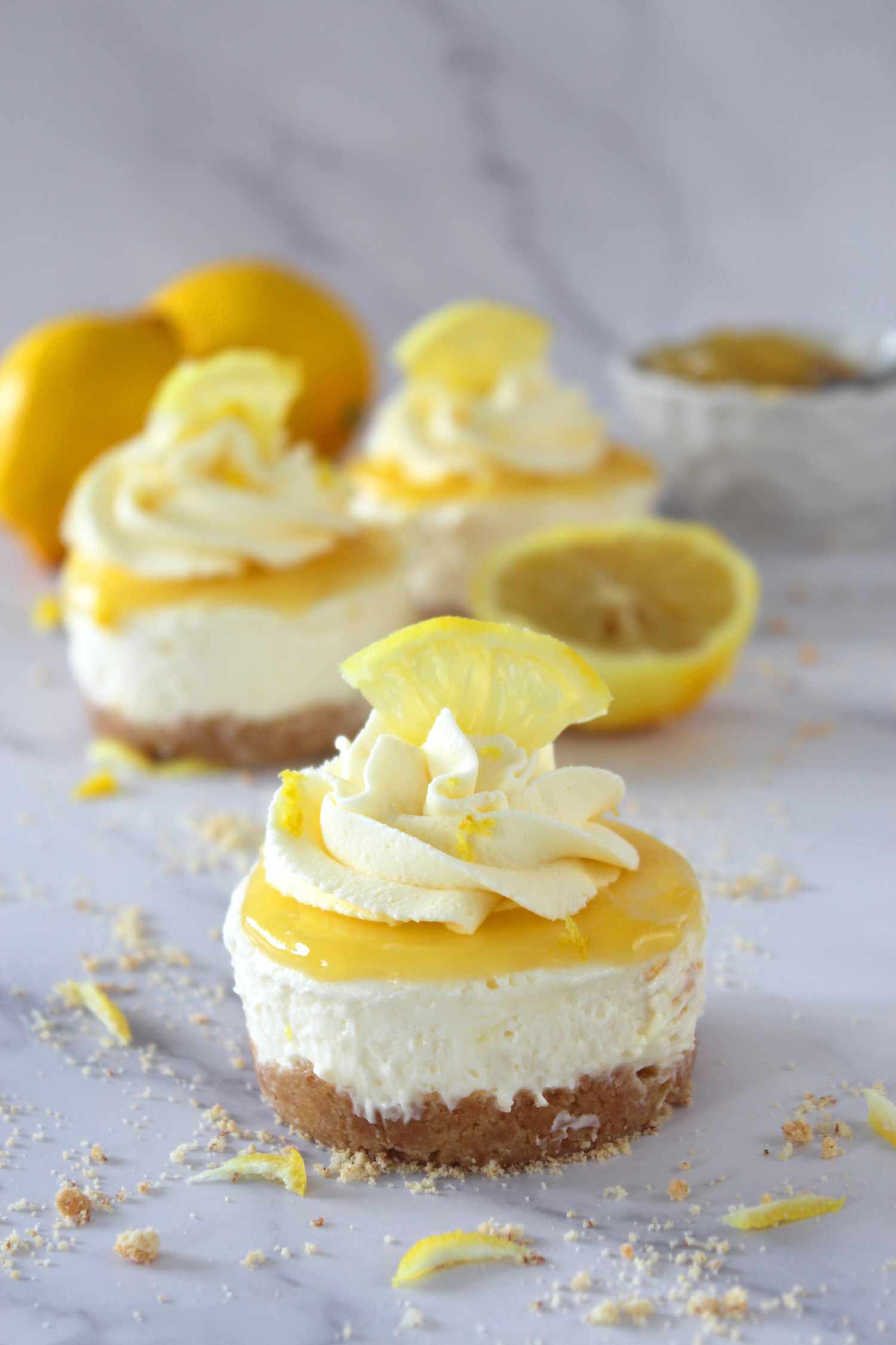 Mini Triple Lemon Cheesecake